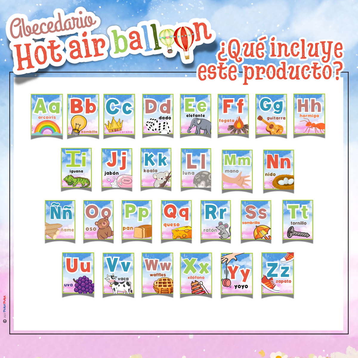 Abecedario: Colección "Hot Air Balloon" – pukapukaworld